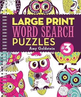 Large Print Word Search Puzzles 3: Goldstein, Amy: 9781454914983: Books ...