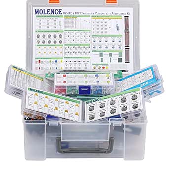 Molence 2830PCS DIY Electronics Components Kit Assortment, Resistors ...