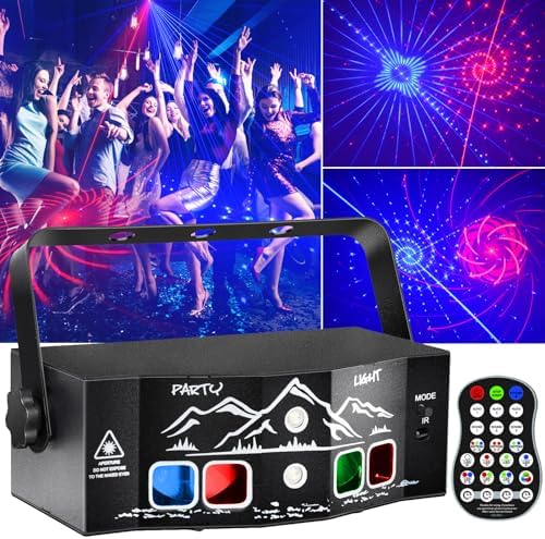 Party Lights, Sound Activated Stage Light with Remote Control,Disco DJ ...