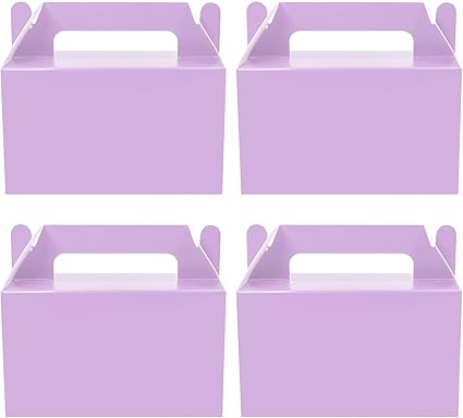 Amazon.com: Oletx 12Pcs Purple Gable Gift Boxes, Party Favor Treat Box ...