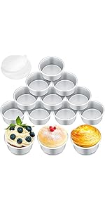 Amazon.com: Gerrii 18 Pcs 4 Inch Cake Pans Nonstick Aluminum Small ...