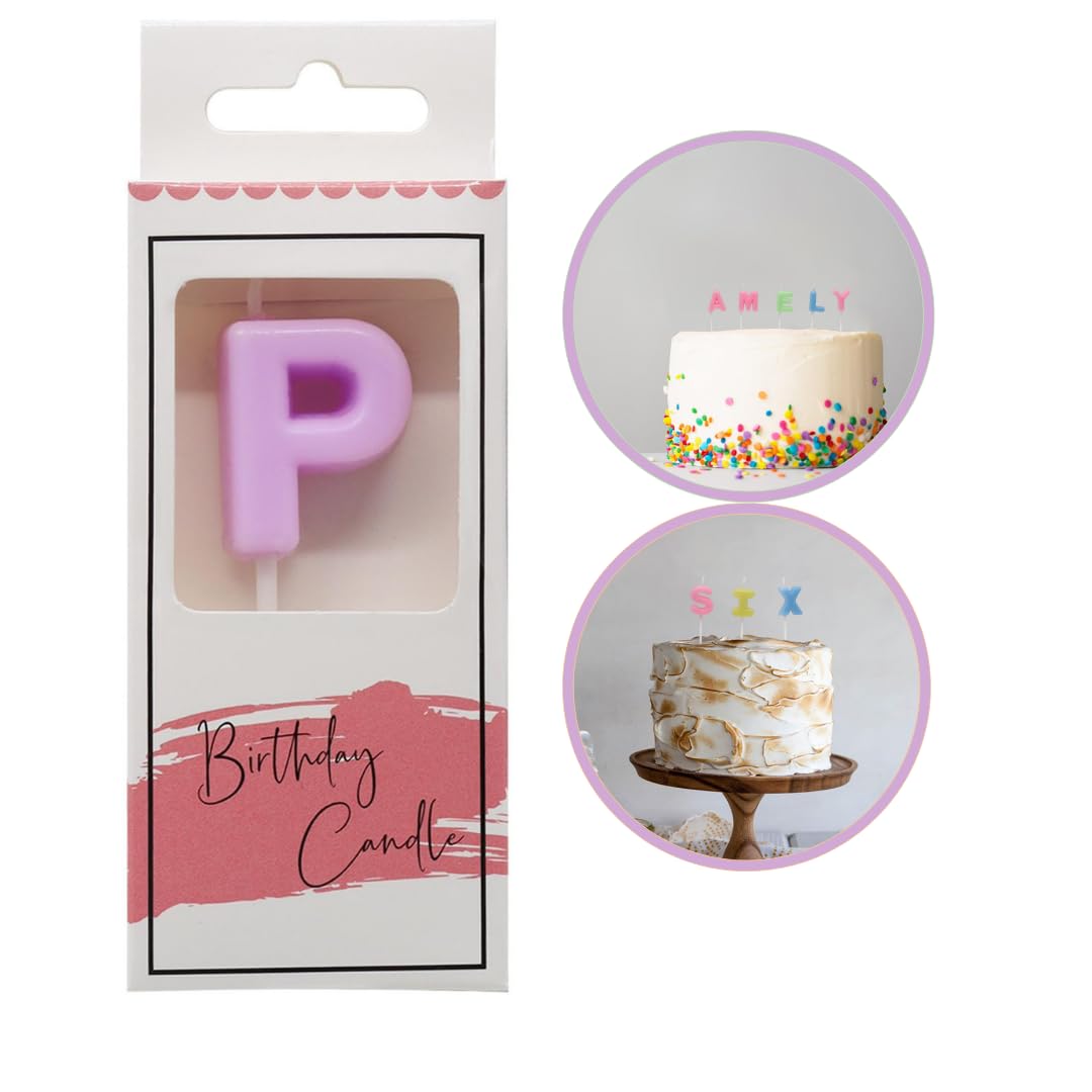 Amazon.com: Birthday Candle Letters, Birthday Candles, P Letter Candle ...