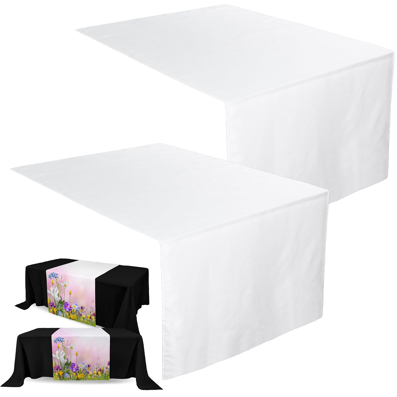 Amazon.com: Breling 2 Pcs Sublimation Table Runner Heat Transfer 24 x ...