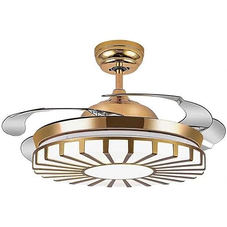 Amazon.com: JSDTAN 42" Modern Ceiling Fan Light, Stripes LED 3 Colors ...