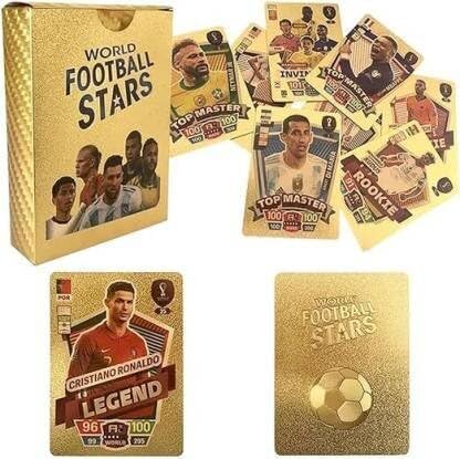 Universal Buyer World Cup Football Soccer Star 55 Gold Cards, Soccer ...