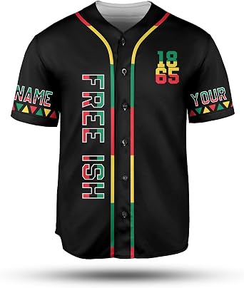 Amazon.com: Personalized Juneteenth Baseball Jersey Shirts Juneteenth's ...