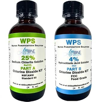 AllOne Wellness | WPS Chlorine Dioxide KIT ClO2 Glass Sodium Solution ...