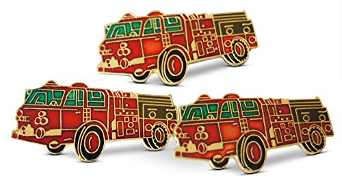 Buy Novel Merk 3-Piece Fire-Truck Fire Department Pride Lapel or Hat ...