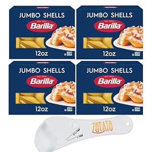 Amazon.com : (4 Packs) Jumbo Pasta Shells for Stuffed Shells – Large ...