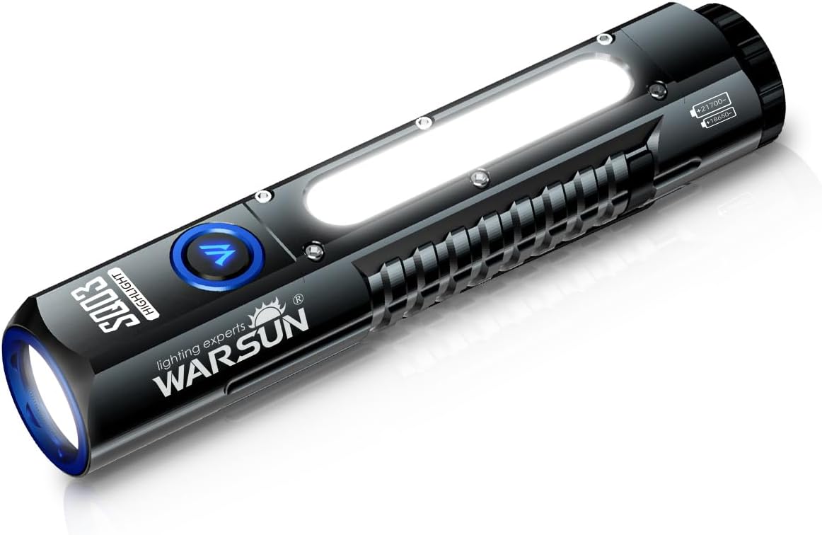 WARSUN Rechargeable Flashlight High Lumens, Super Bright Flash Light ...
