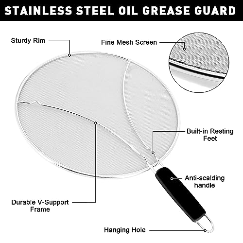 Snapklik.com : Grease Splatter Screen, 11 Inches Oil Splatter Screens ...
