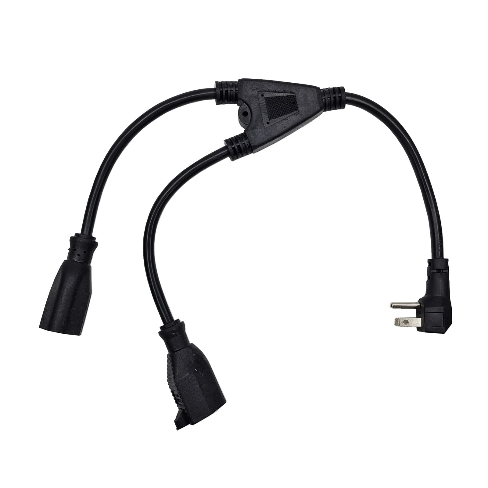 Amazon.com: Power Cord Extension Y Splitter 1 to 2 Way Outlet Adapter ...
