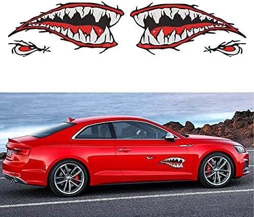 Amazon.com - (Pack of 2) War Shark Tiger Teeth Battle Sticker Decal ...