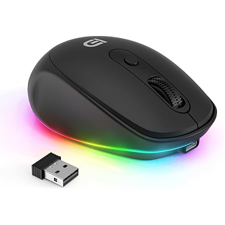 Amazon.com: FD Rechargeable LED Light Up Wireless Mouse 2.4GHz with USB ...