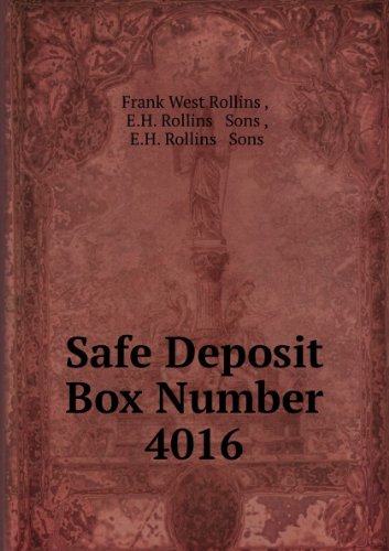 Safe Deposit Box Number 4016: Rollins, Frank West: Amazon.com: Books