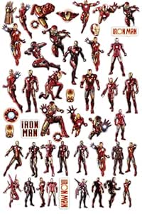 D2C Super Heroes Avengers Stickers - Pack of 42 Glitter Finish ...