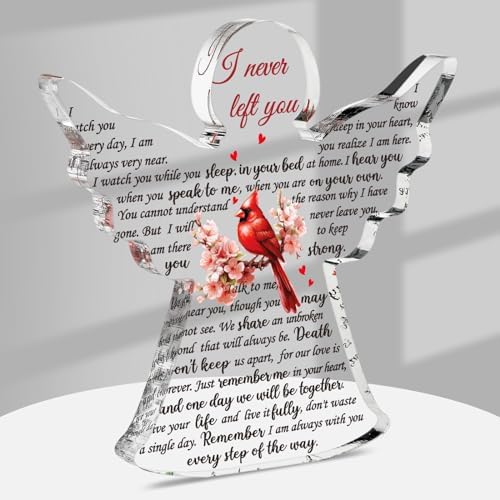 Amazon.com: Jetec Sympathy Bereavement Gift Angel Red Cardinal Acrylic ...