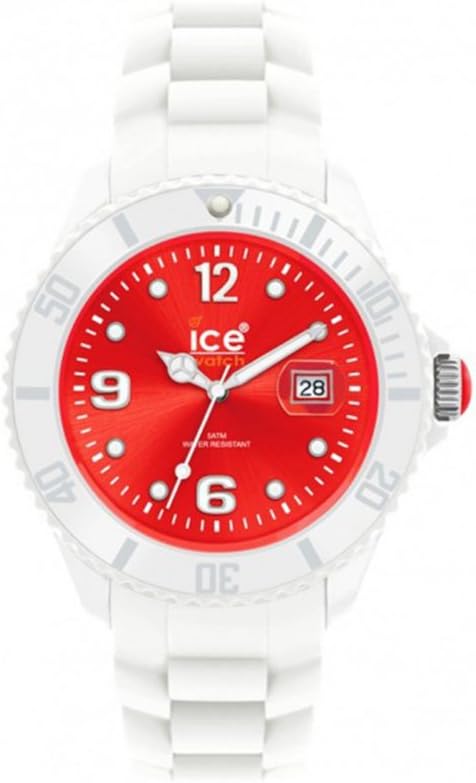 Ice-Watch SI.WD.U.S - Unisex Quartz Analog Watch, Silicone Strap White ...