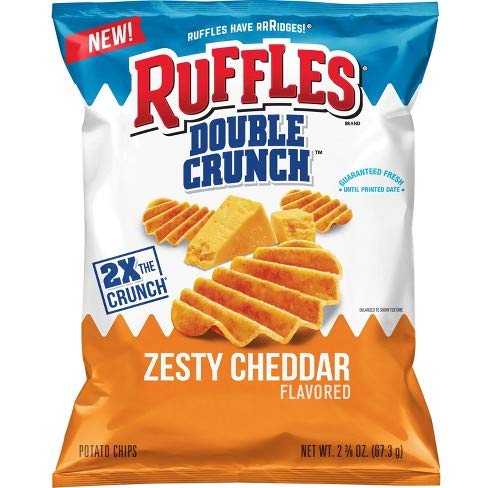 Amazon.com: Ruffles, Double Crunch Zesty Cheddar, 2.37 Ounce : Grocery ...