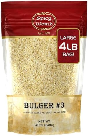Amazon.com : Spicy World Bulgur Coarse #3, 4 LB Bag | Excellent USA ...
