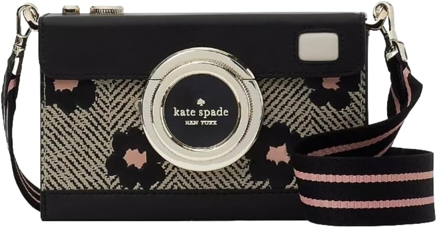 Kate Spade New York Leather Oh Snap Camera Crossbody Bag, Black ...