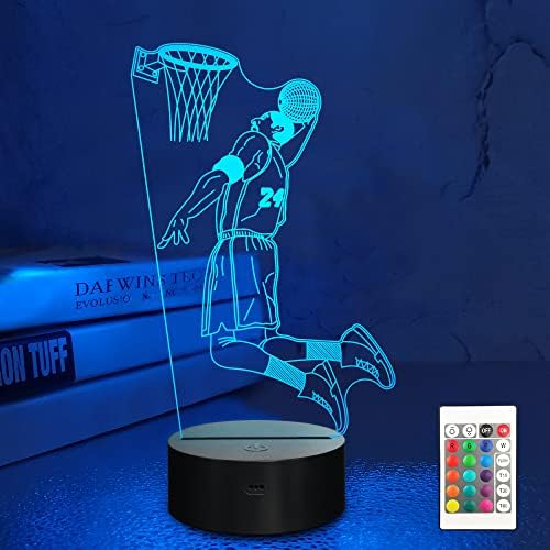 Basketball 3D Night Light for Kids,FULLOSUN Optical Illusion LED Lamp ...