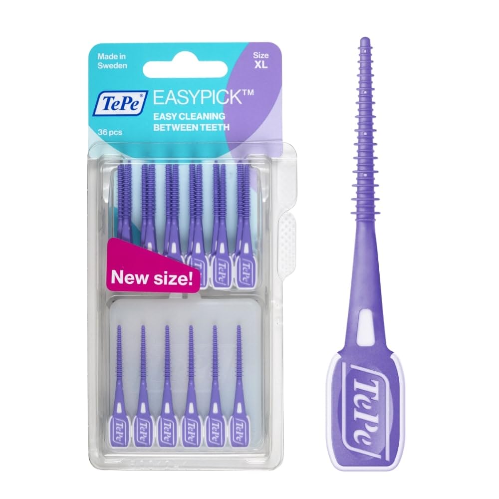 Amazon | TePe テペ 歯間ブラシ EASYPICK イージーピック XL(パープル)／1パック(36本入) | Tepe | 歯間 ...