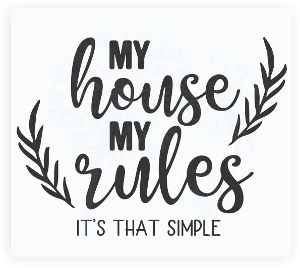 Amazon.com: House Rules Decal for Walls Inspirational Wall Quote Family ...