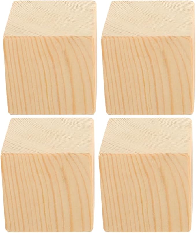 Angoily Wood Furniture Riser, 4PCS Wooden Bed Risers Lifts up 2200 Lbs ...