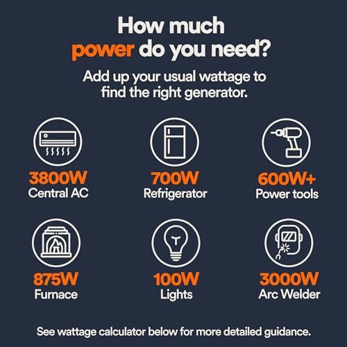 Generac 19,300 Starting Watt Portable Gas Generator - Electric Start ...