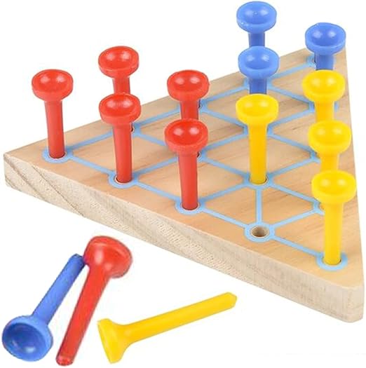 Amazon.com: Gamie Peg Game Triangle, Set of 2, Fun Board Games for Kids ...