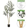Amazon.com: Realead 4ft Artificial Olive Tree, Fake Potted Olive Silk ...