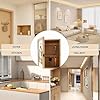 NIHUIFDPY Key Cabinet Wall Mounted, Wood Key Box with 6 Key Hooks ...
