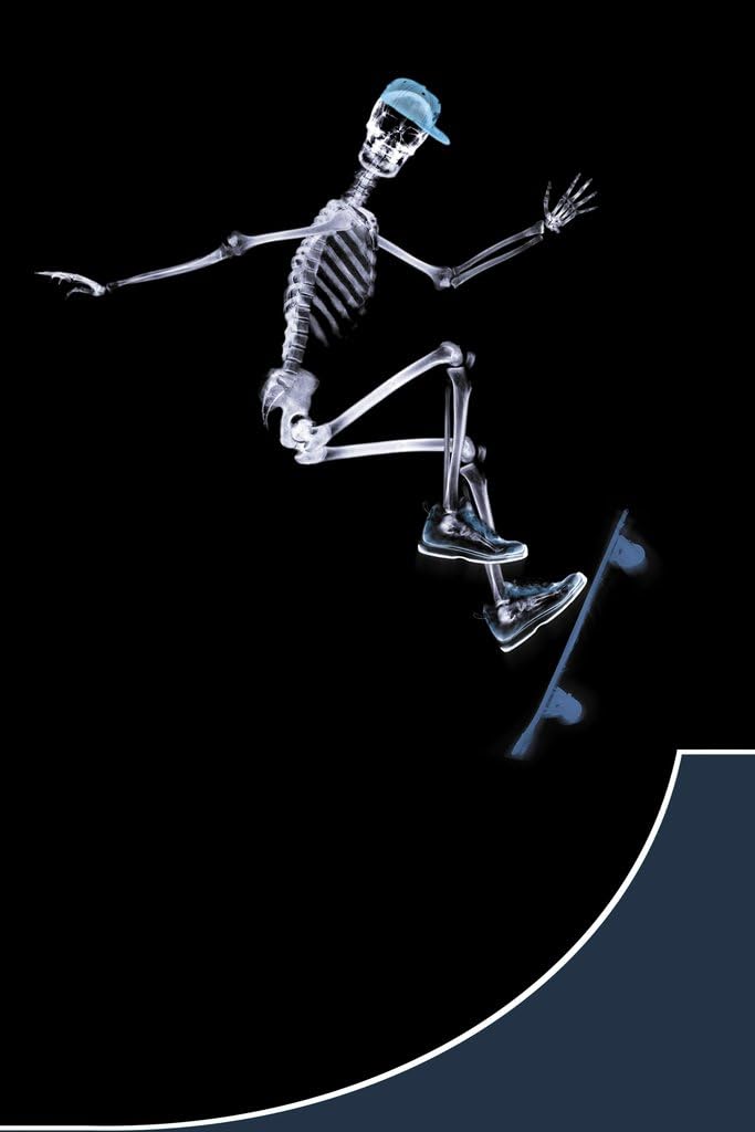 Amazon.com: Skeleton Using Skateboard X Ray Photo Photograph Cool Wall ...