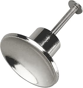 Amig - Pack of 2 Zamak Mod.30 Silver Furniture Handles with Gloss ...