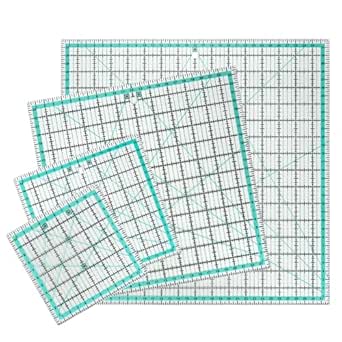MANUFORE 4pcs Square Quilting Ruler (32cm/ 24cm 16/cm 12cm) Sewing ...