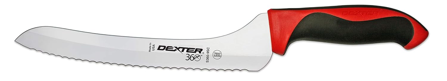 Dexter – Rebanador de corte festoneado de 9 pulgadas, mango rojo – Yaxa ...
