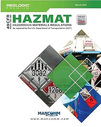 Hazmat 49 CFR Parts 100-185 Oct21 (Spiral Bound): DOT: 9781663800596 ...