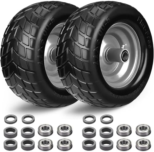 Amazon.com: 11x6.00-5 Flat Free Tire,2 Pack 11x6.00-5 Tires for Zero ...