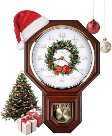 Amazon.com: JUSTIME 12 Song Carols of Christmas Wreath Chiming Pendulum ...