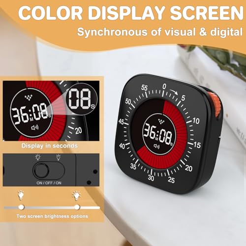 Snapklik.com : Visual Timer, Rechargeable Digital Timer For Kids