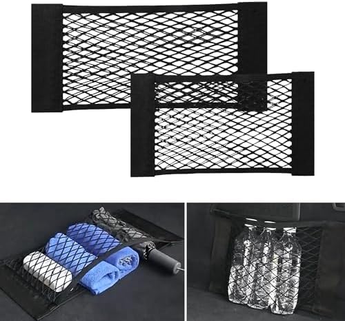 HAKACC Storage Net, 2 PCS Car Storage Mesh Bag Organiser for Bottles ...