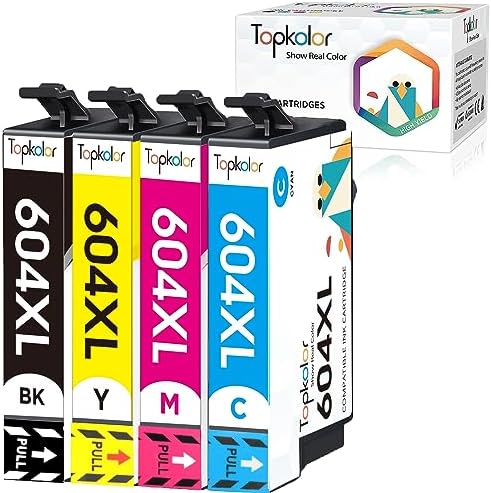 Topkolor 604XL Ink Cartridges Multipack for Epson 604 604XL Compatible ...