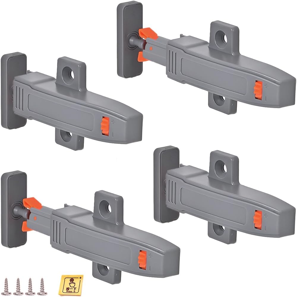 MLKING Magnetic Push Open Latches for Cabinet Doors dark grey 10 pack ...