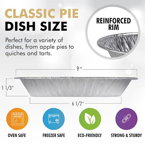 Snapklik.com : 9 Pie Pans 10 Pack - Heavy Duty Standard-Sized ...