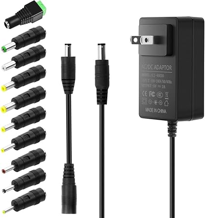 Amazon.com: 9V 2A Power Adapter DC 9V Power Cord Universal Power Supply ...