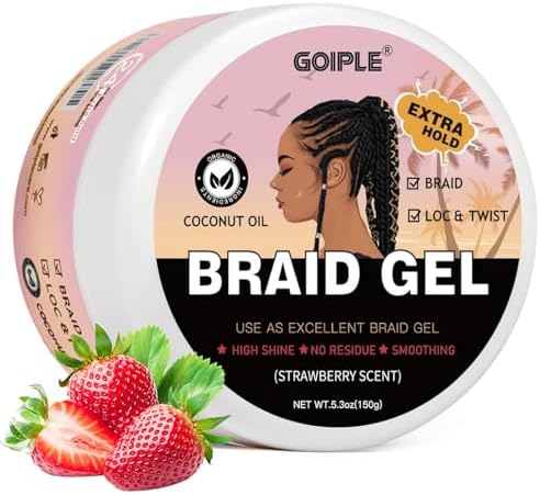 Amazon.com : Goiple Strong Hold Braid Gel Good for Twist, Locs, Braids ...