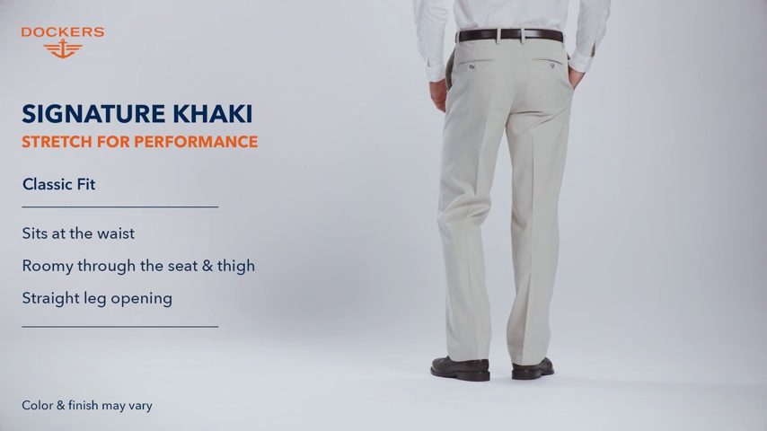 Watch Dockers Men＇s Classic Fit Signature Khaki Pants D3 on Amazon Live