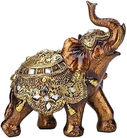 Amazon.com: Lucky Wealth Elephant Statue Resin Feng Shui Elephant ...