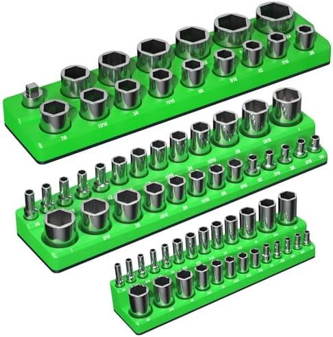 Amazon.com: Magnetic Socket Organizer Holder Set – 3-Piece Premium ...